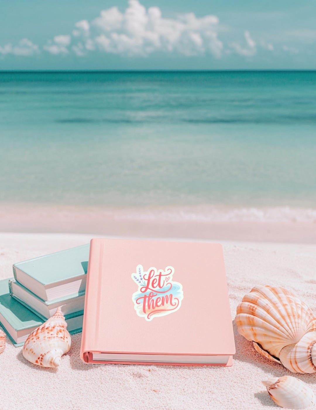 Let It Go Sticker – Coastal Beach Colors Vinyl Decal for Journals ...