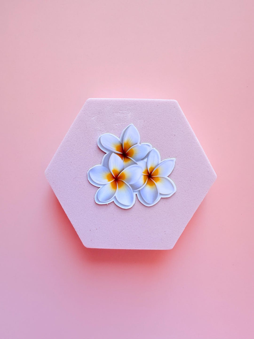 Tropical Plumeria Flower Sticker – Watercolor Vinyl Decal for Journals ...