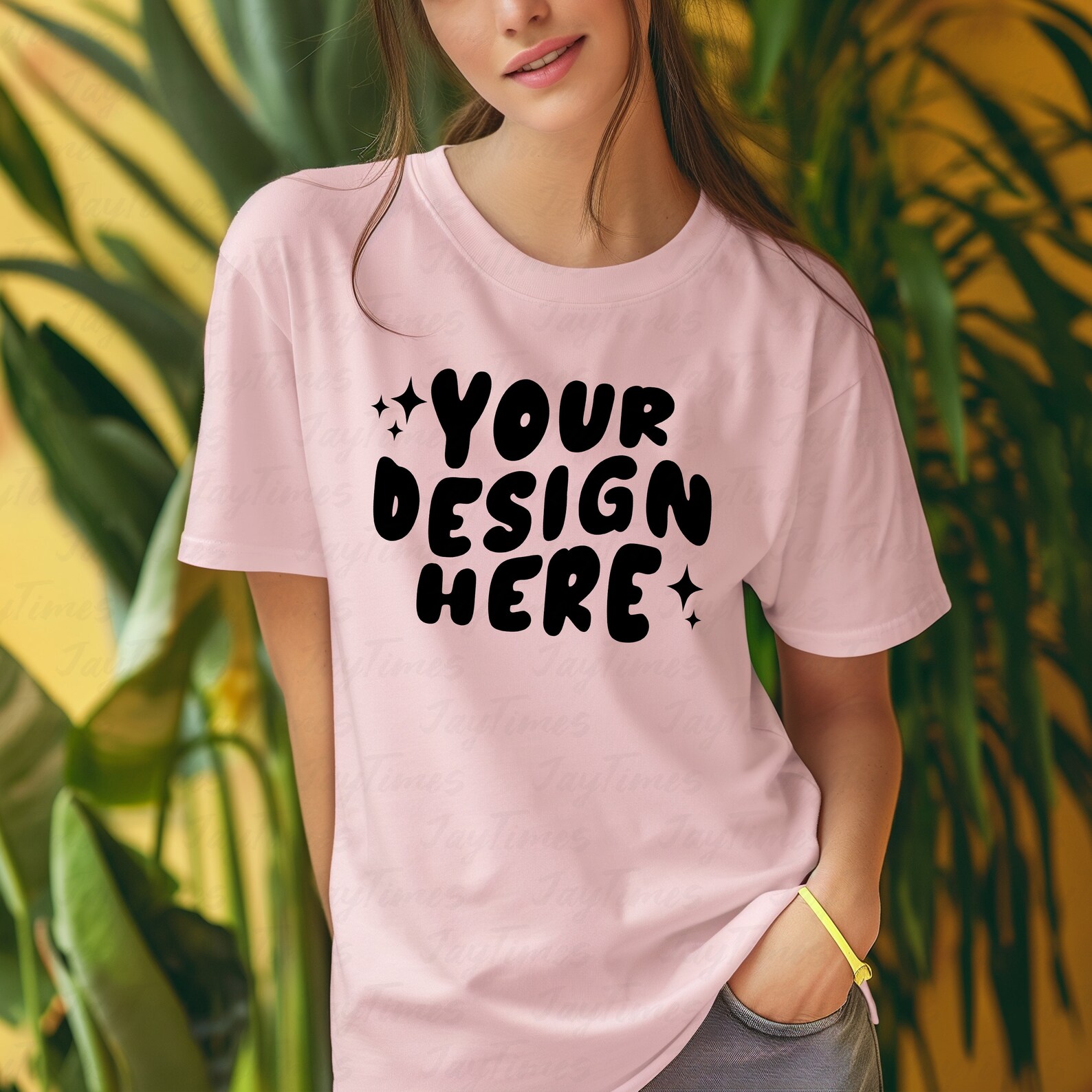 Light Pink Gildan 5000 T-shirt Mockup, G5000 Pink Tee Mock, Oversized ...