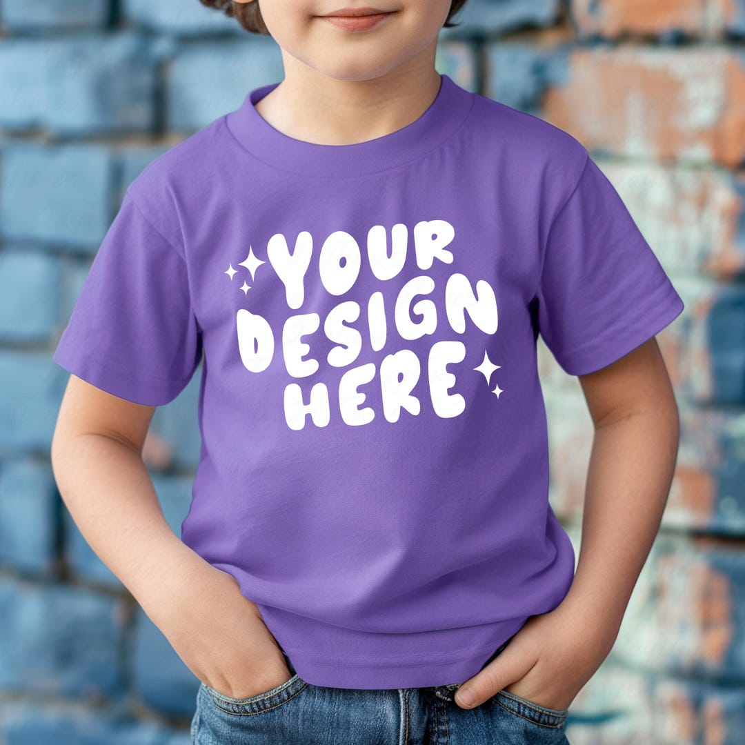 Gildan 5000B T-shirt Mockup, Kids Shirt Mock, Aesthetic G5000B Mockup ...