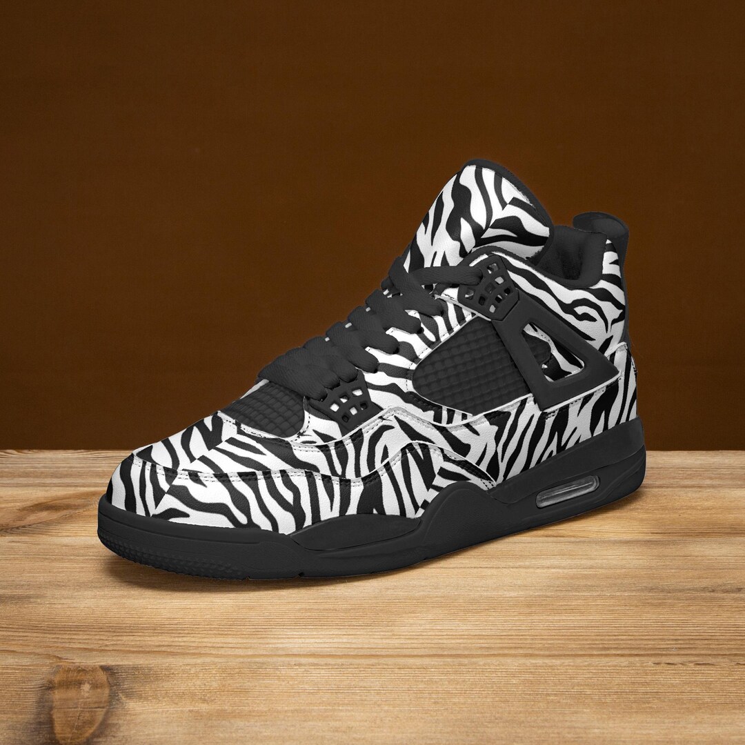 Classic Style Meets Wild Style With Zebra Print Basketball Sneakers - Etsy