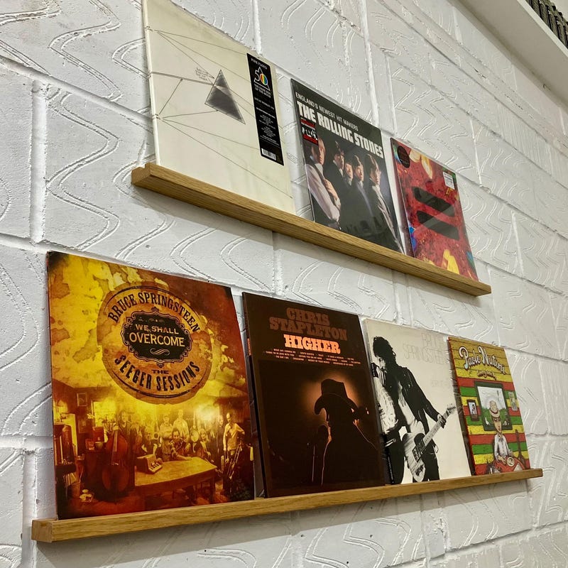 Record Vinyl Shelf Oak - Etsy UK