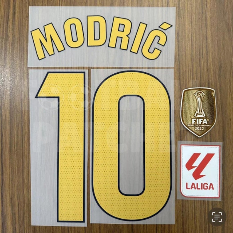 Modric 10 Real Madrid Away/third Name & Number Set La Liga Font and ...