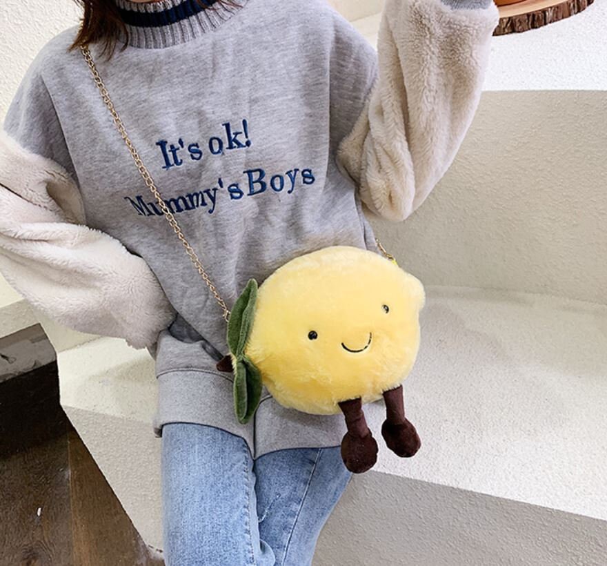 Lemonade Bag The Lemon Soft Toy Children Bag Fruit Bag | Etsy