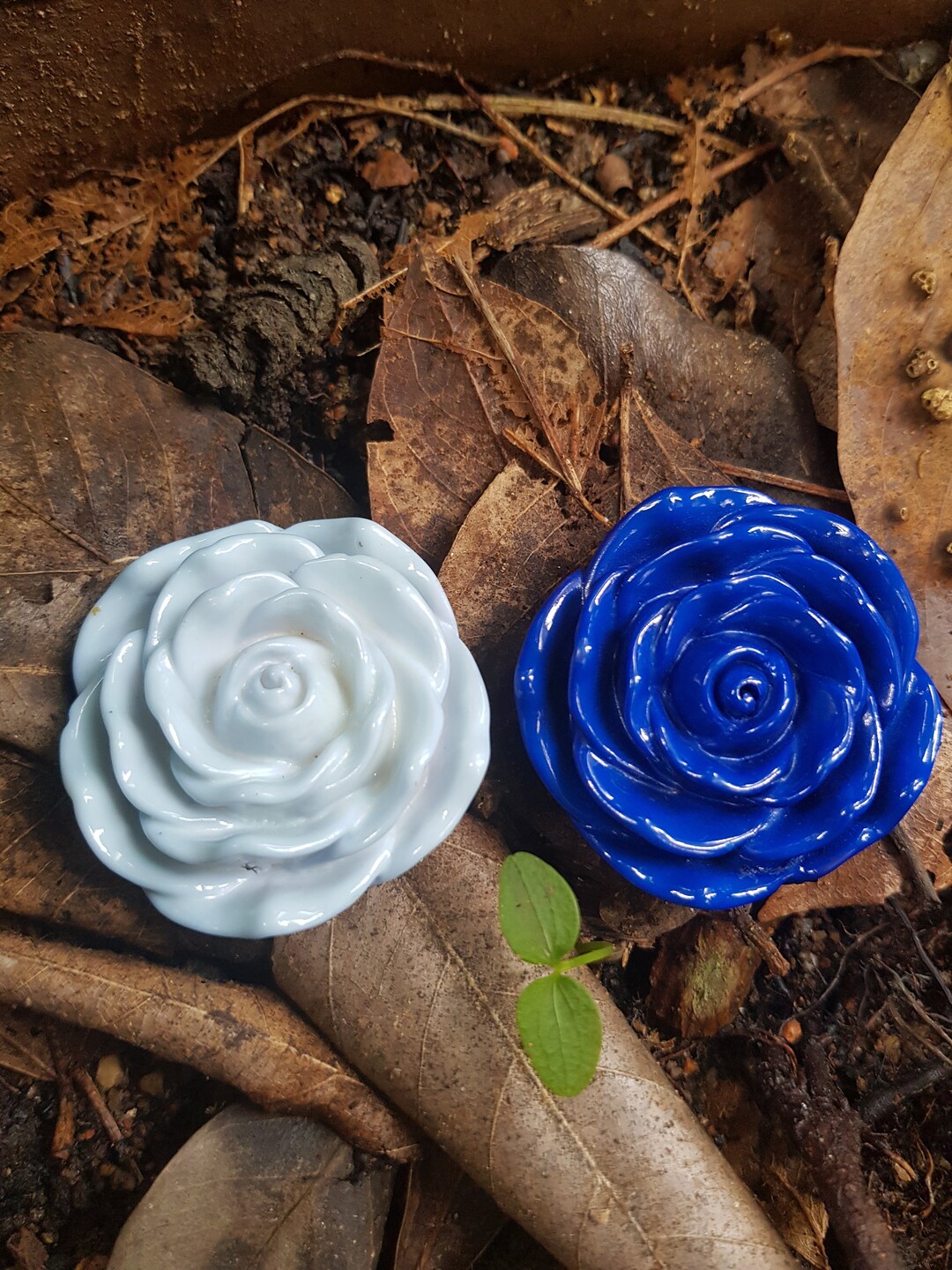 Jumbo Large BLUE 45mm Resin Rose Flower Beads - Etsy