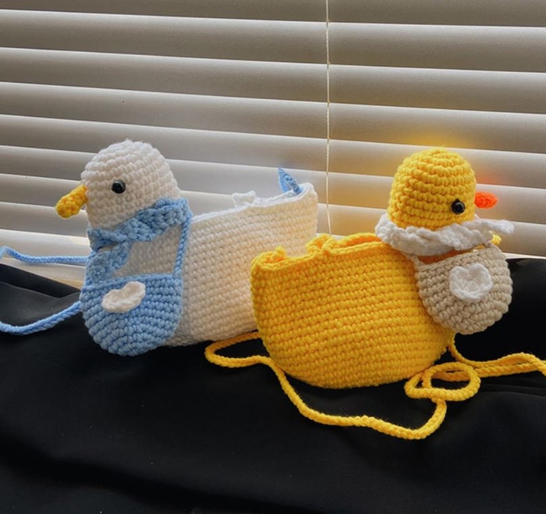 Duckling Crochet Bag Yellow Ducky Crochet Bag Amigurumi - Etsy
