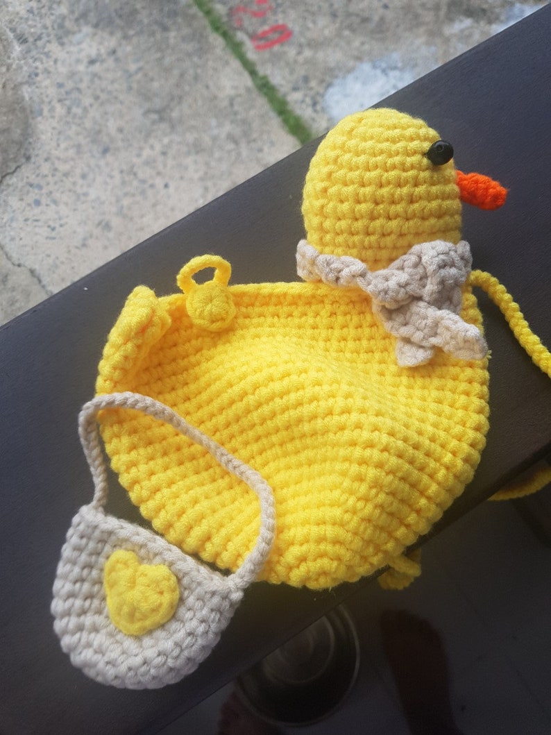 Duckling Crochet Bag Yellow Ducky Crochet Bag Amigurumi - Etsy