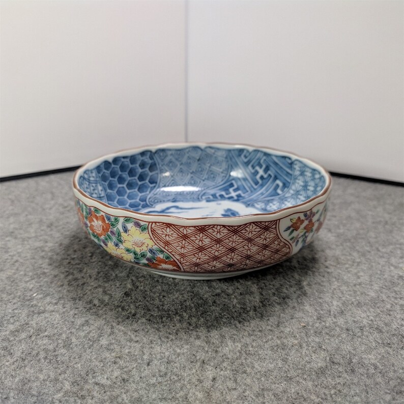 Japanese Hand-painted Ceramic Dinner Plate Unique Artisan Tableware ...