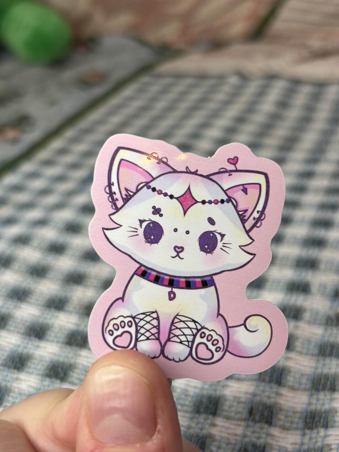 Punk Kitty Decora Sticker Alt • Kawaii • Original Art - Etsy