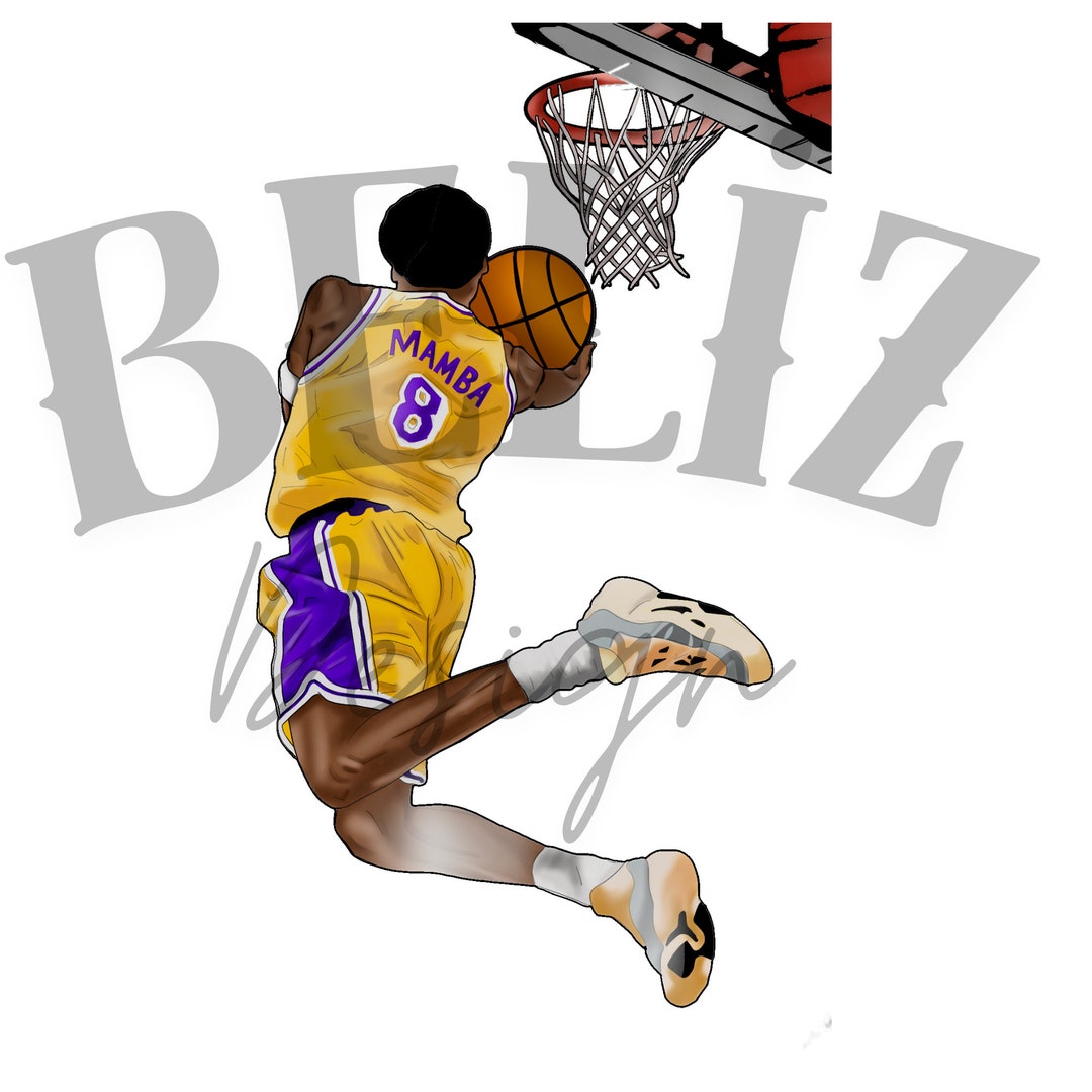 Kobe Bryant Poster Digital Kobe Bryant NBA Poster Basketball Gift Wall ...