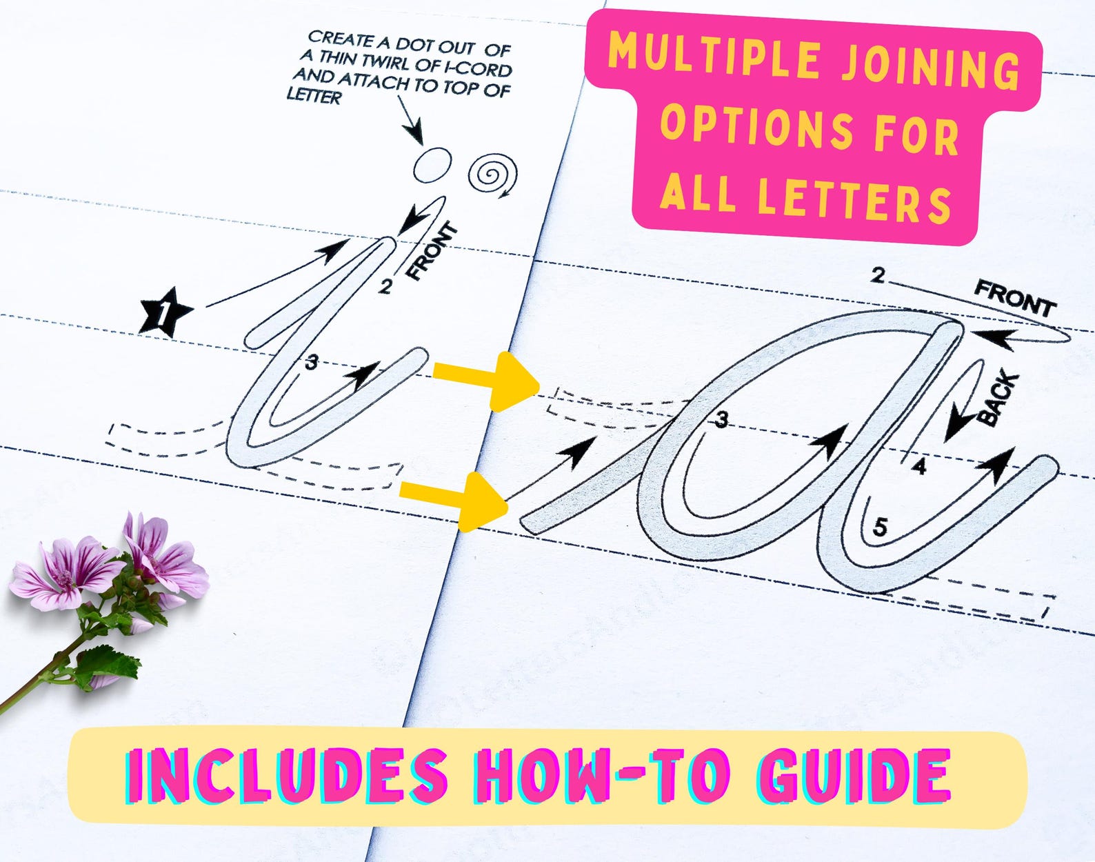 Premium Knitted Wire Art Alphabet Template, Wire Bending Guide With ...