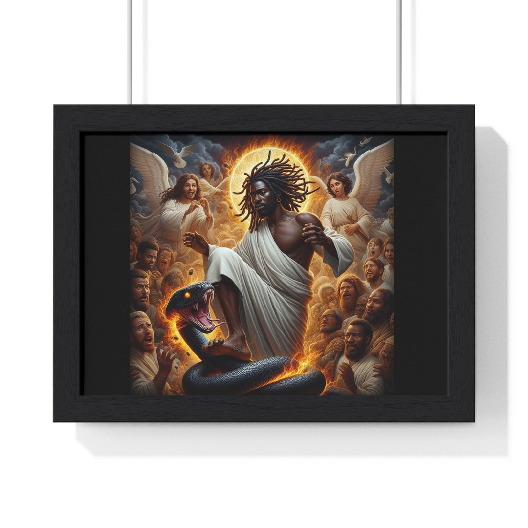 Jesus Steps on the Snake's Head Poster - Etsy
