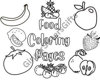 Printable Kids Food Coloring Pages / Digital Download / 52 Individual ...