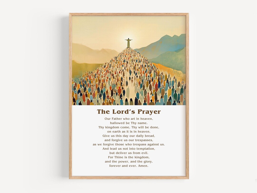 The Lord's Prayer, Christian Poster, Digital Prints, Scripture Wall Art ...