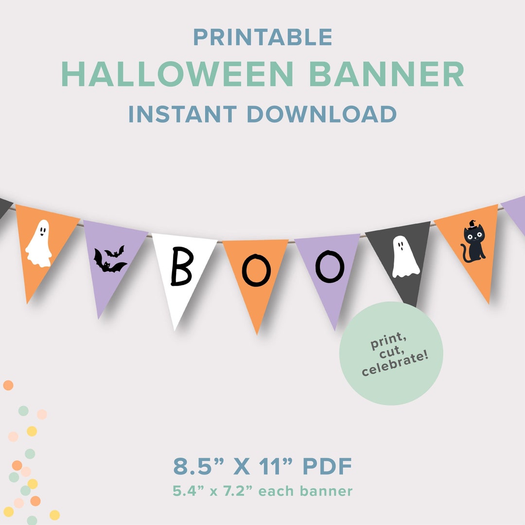 Boo Ghosts Banner, Halloween Ghost Garland, Halloween Party Decor ...