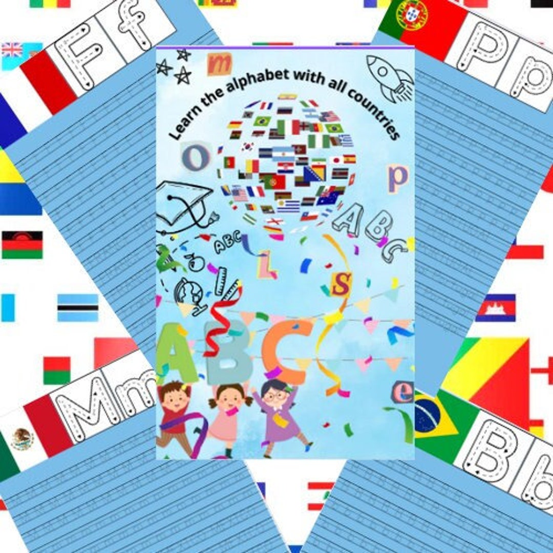 Alphabet in English With Countries - Etsy