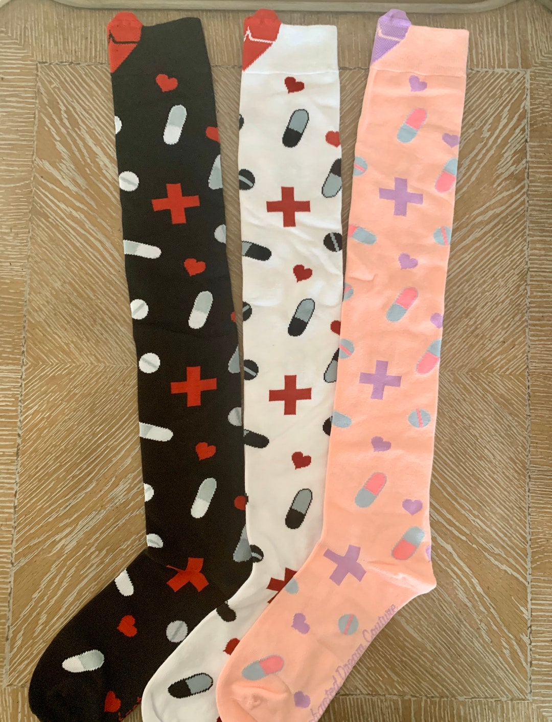 Lolita Menhera Medical Theme Socks - Etsy