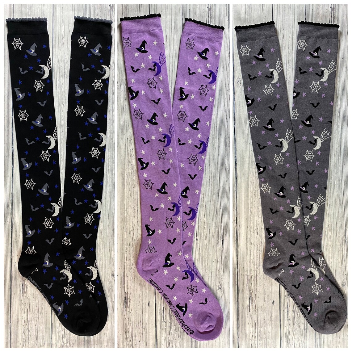 Gothic Lolita Hocus Pocus Over the Knee Socks - Etsy