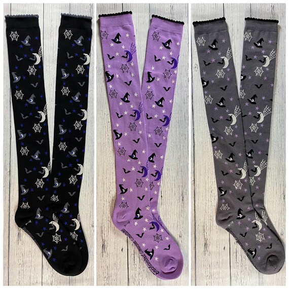 Gothic Lolita Hocus Pocus Over the Knee Socks - Etsy