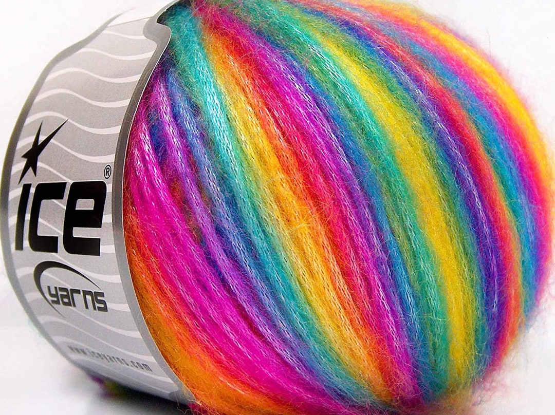 Ice Yarns PICASSO 64626 Pastel Rainbow, Knitting Supplies, Crochet ...