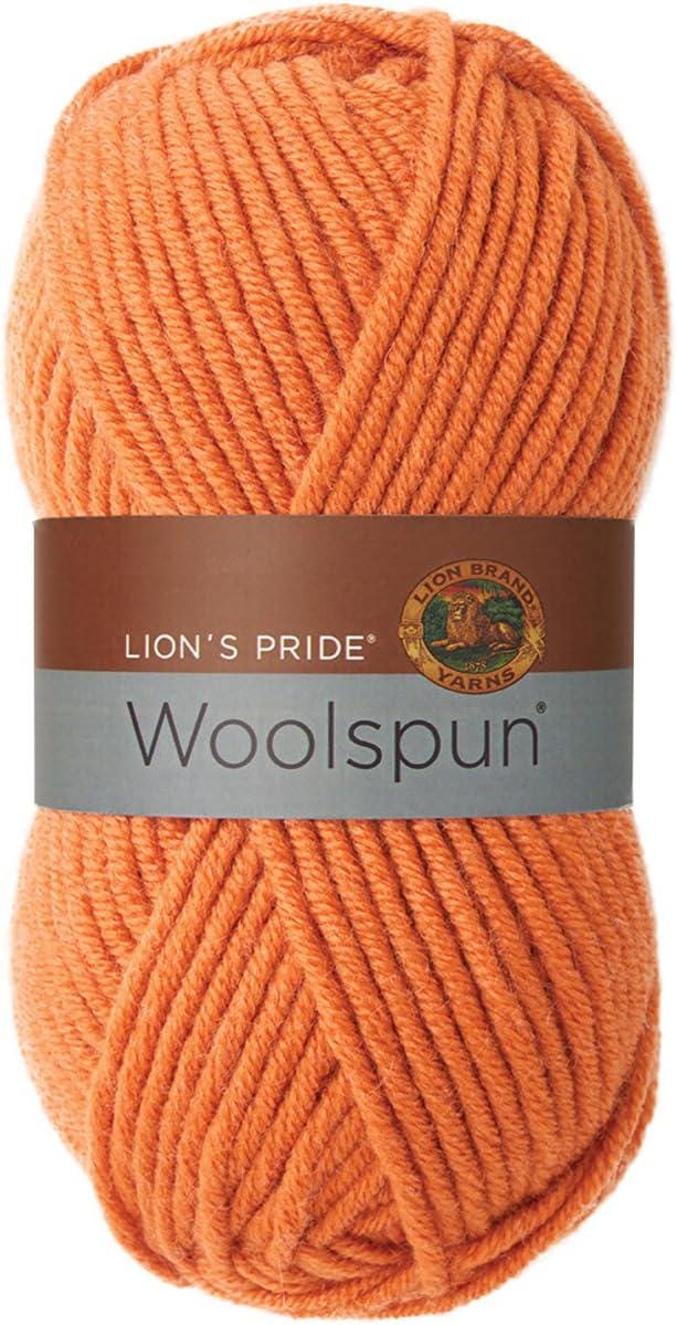 Lion Brand Yarn 671-132lion's Pride Woolspun Yarn, Color: Pumpkin ...