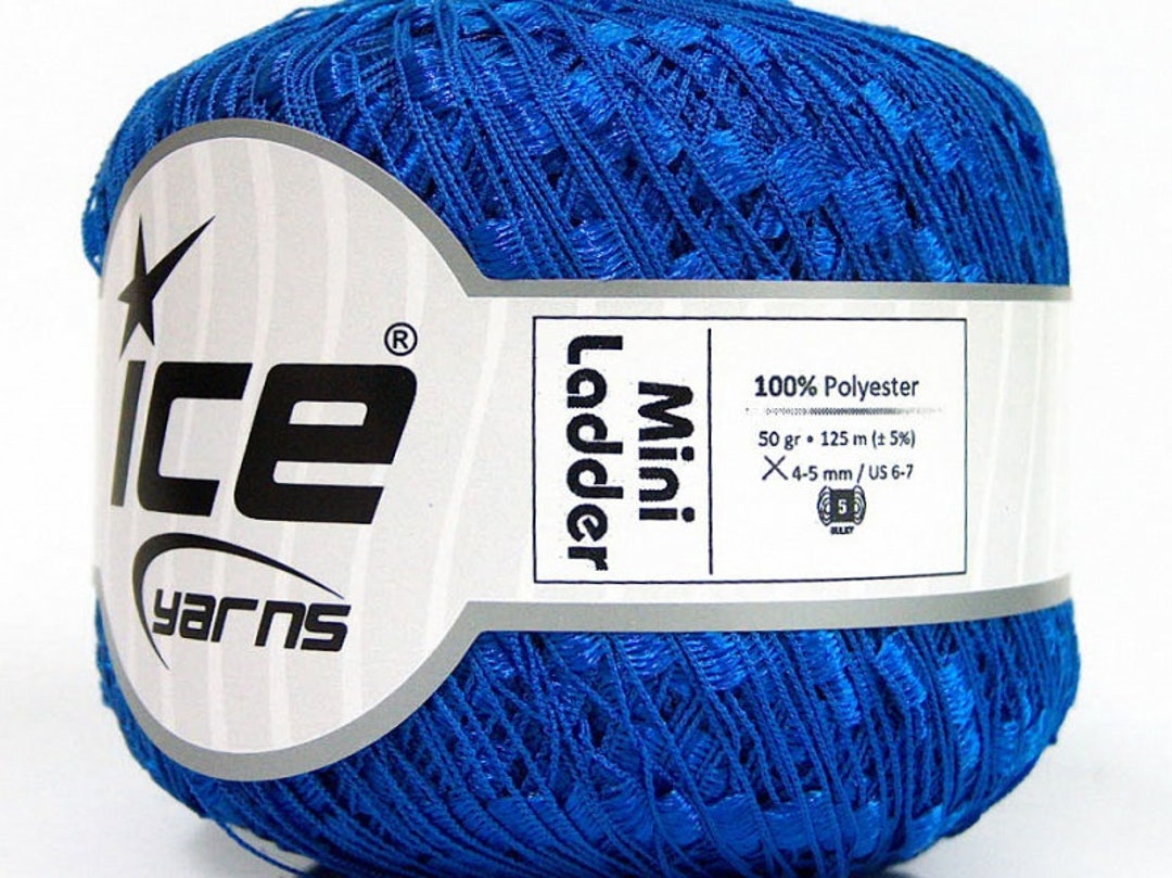 Ice Yarn, Ladder Yarn, Color: Blue 58089 Polyester Yarn, Trellis ...