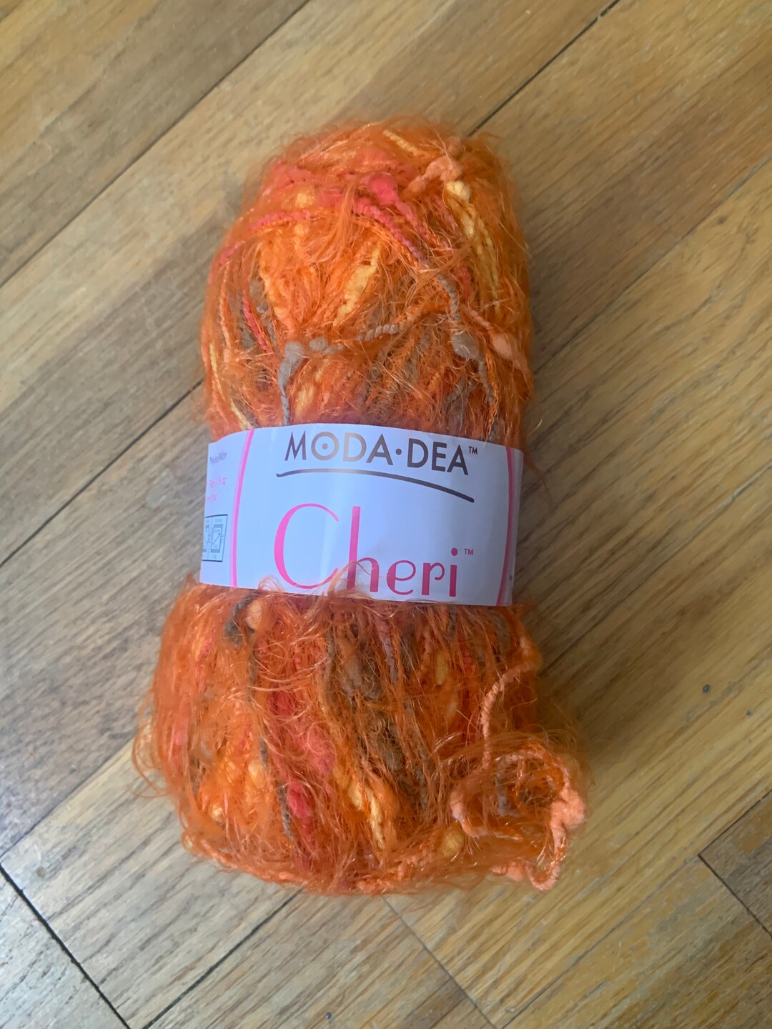 Moda Dea Cheri Orange 9257, Fun Fur, Destash Yarn Crochet Supplies ...
