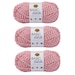 Lion Brand Yarn, Basic Stitch Strawberry Twist, 3 Pack Bundle Craft ...