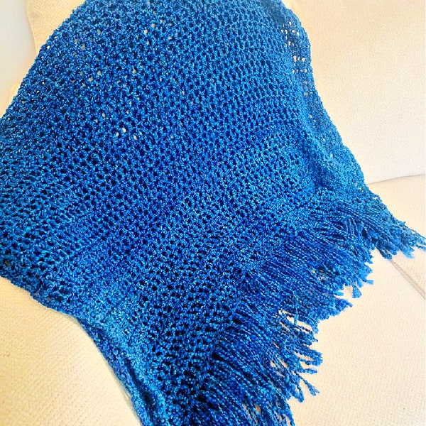 Blue Crochet Blanket - Etsy