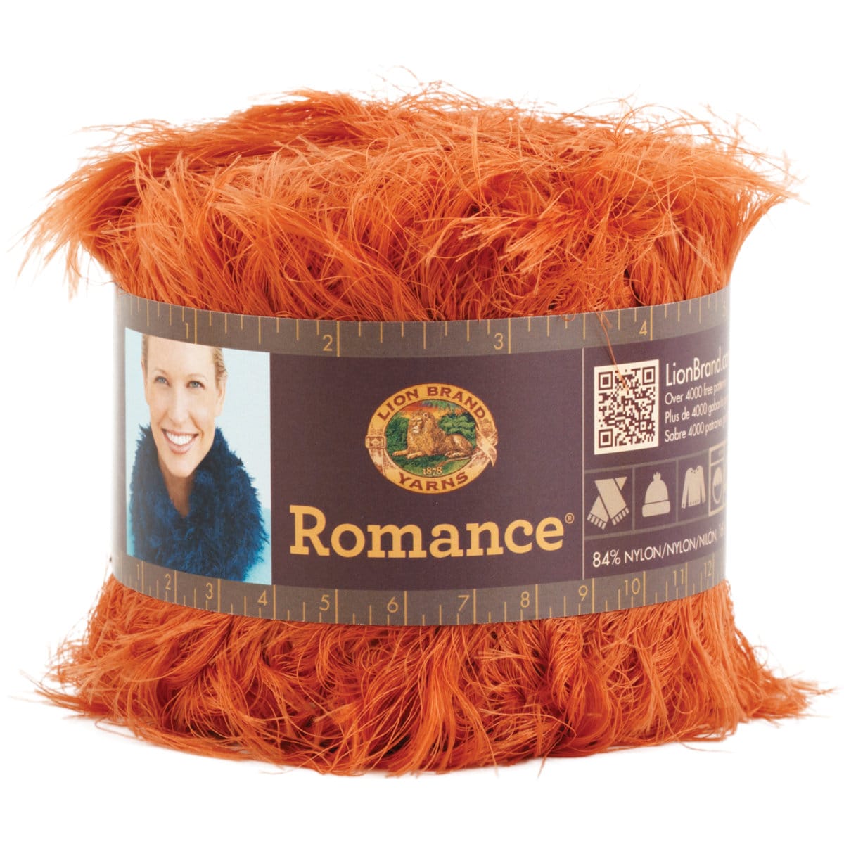 Lion Brand Romance Yarn 325-133 Spicy Orange Eye Lash Yarn | Etsy