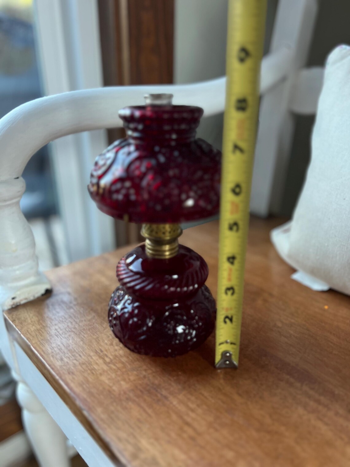 Miniature RUBY RED Mini Oil Lamp in Forget Me Not Design - Etsy