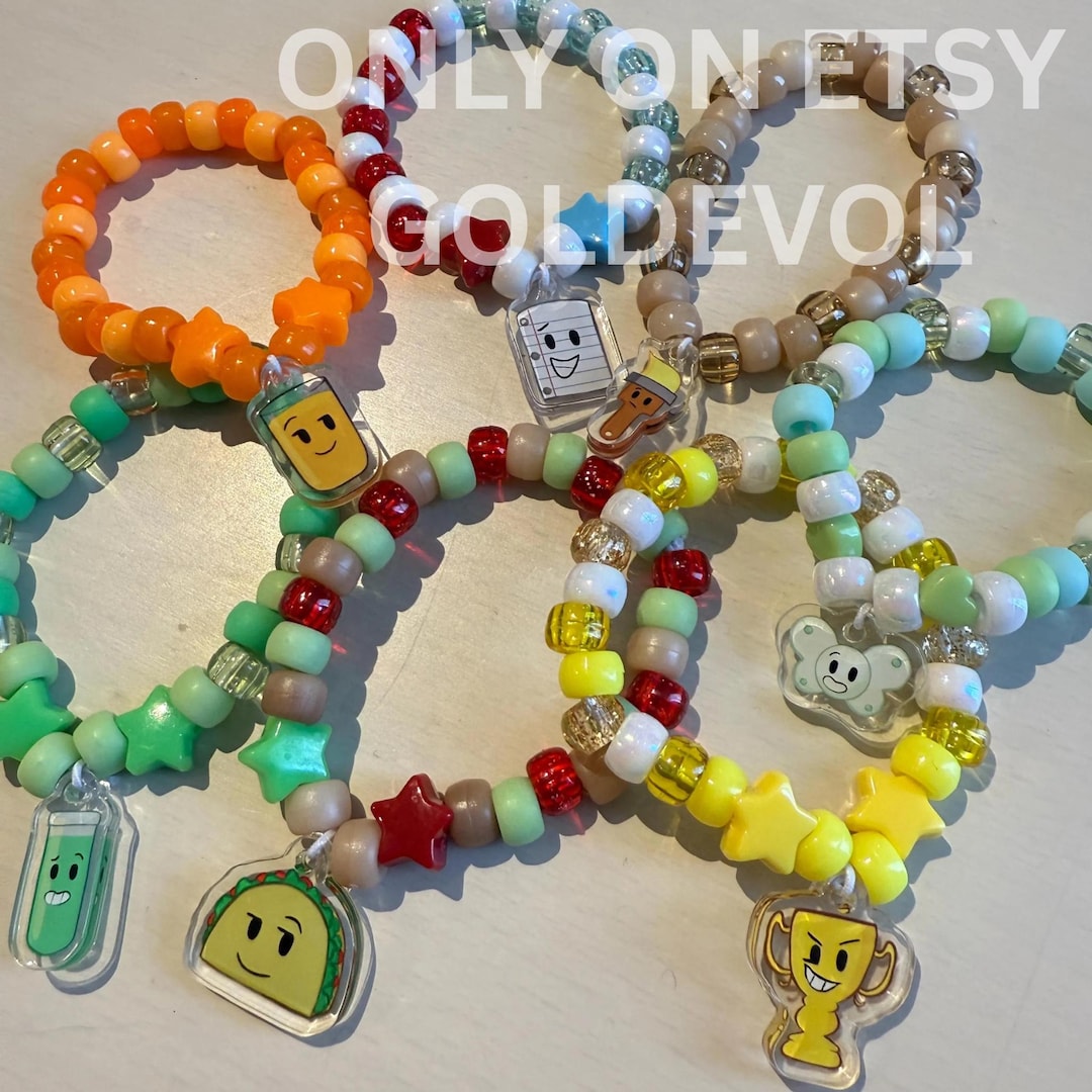 Inanimate Insanity Kandi Charm Bracelets / OJ, Paper, Paintbrush, Test ...