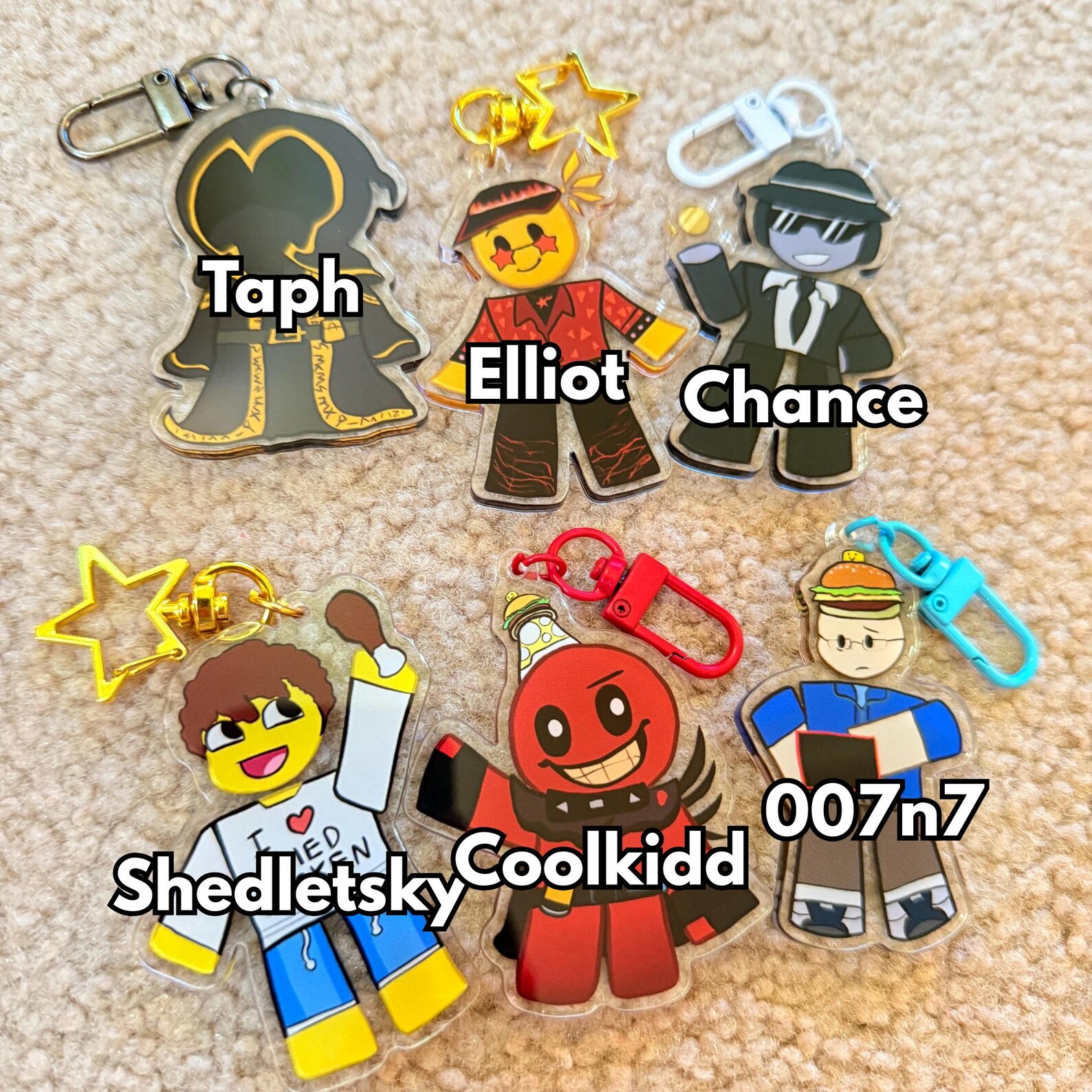 NO RESTOCKS Forsaken 2.5in Keychains/charms / Coolkidd Shedletsky ...