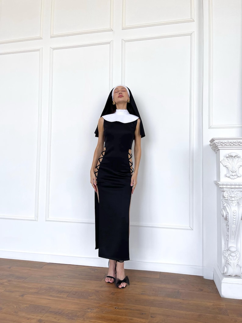 Original Nun Costume for Party, Authentic Nun Dress for Halloween ...