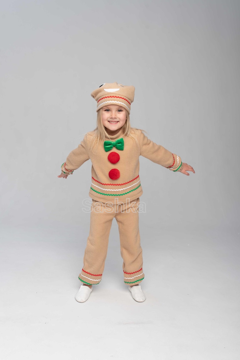 Christmas Gingerbread Costume for Kids, Christmas Gingerbread Costume ...