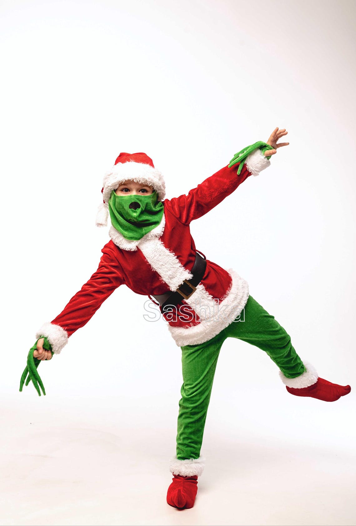 Grinch Carnival Costume, Grinch Costume for Kids, Grinch Cosplay, Child ...