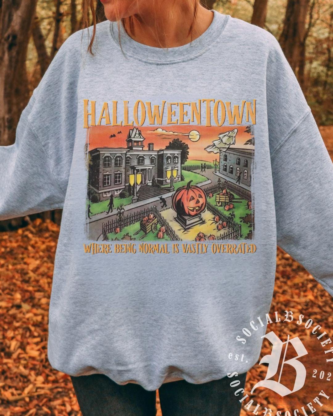 Halloween Sweatshirt, 90s Halloween Sweatshirt, Halloweentown Sweater ...