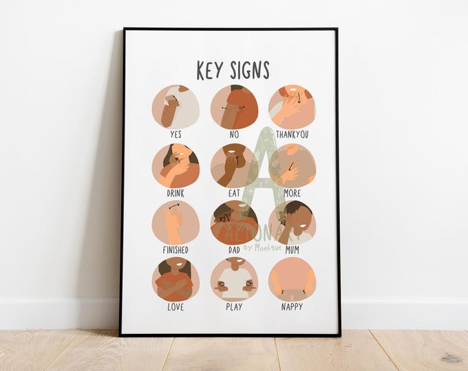Auslan Baby's First Signs digital Poster & Cards Australian Sign ...