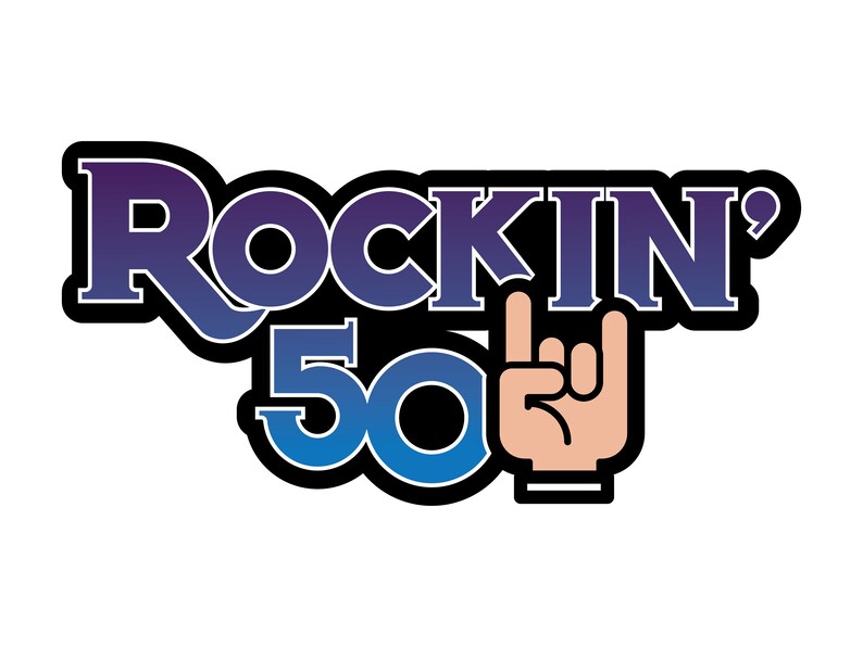 50th Birthday, Rockin' 50, Rock, Svg, Eps, Pdf, Jpg, Png, Cricut Cut ...