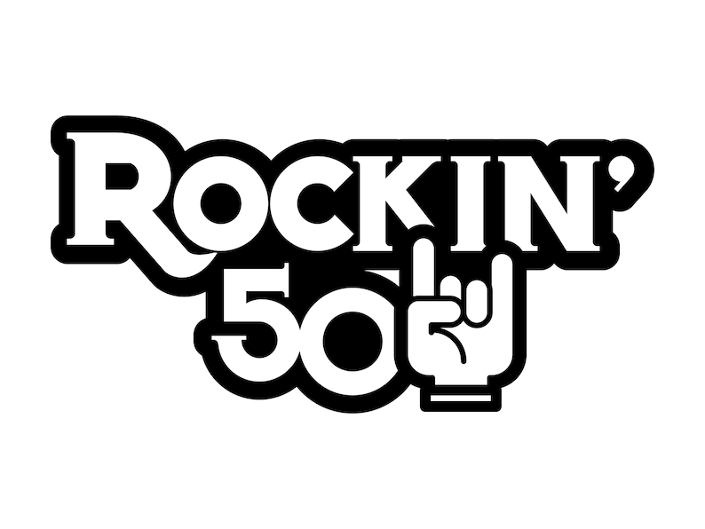 50th Birthday, Rockin' 50, Rock, Svg, Eps, Pdf, Jpg, Png, Cricut Cut ...