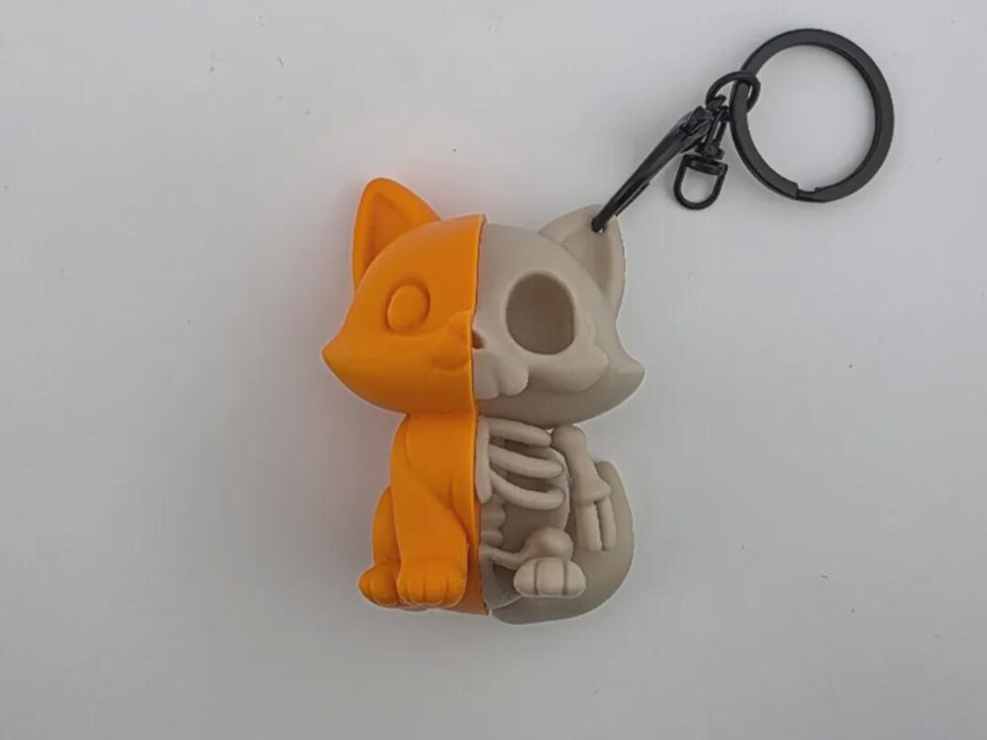 Fox Skeleton Cute Skeleton Animal Charm Kawaii - Etsy