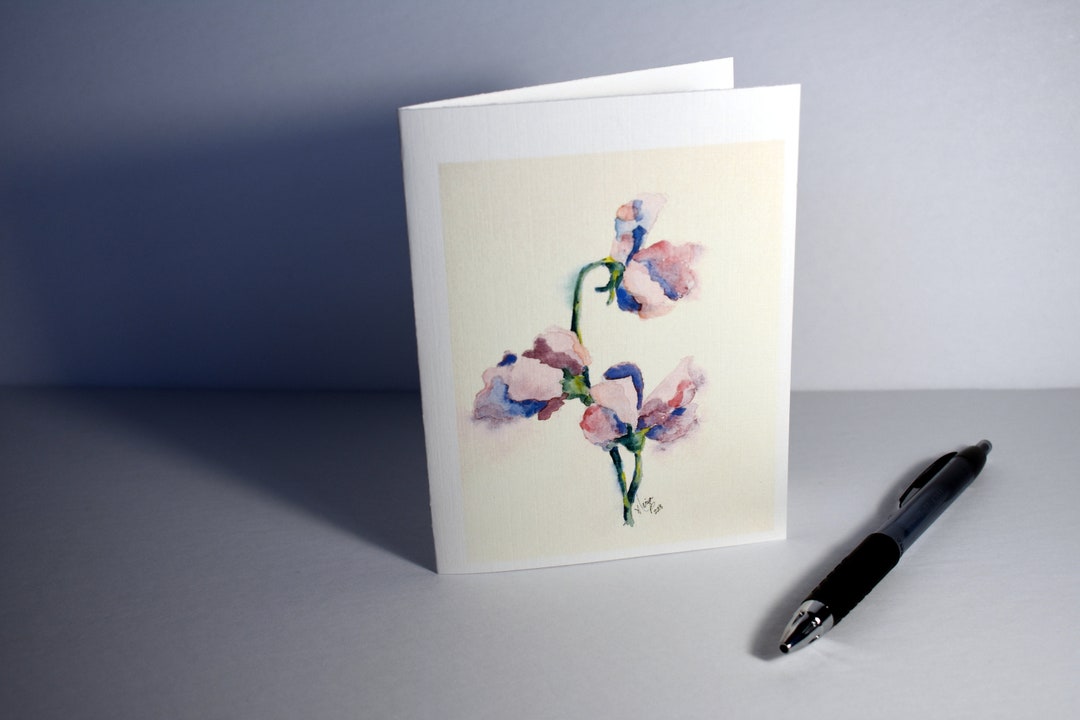 Sweet Pea Card - Etsy