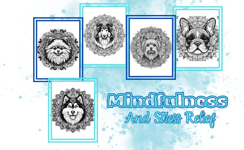 Mandala Dog Breeds Coloring Pages | Mindful Art for Stress Relief ...