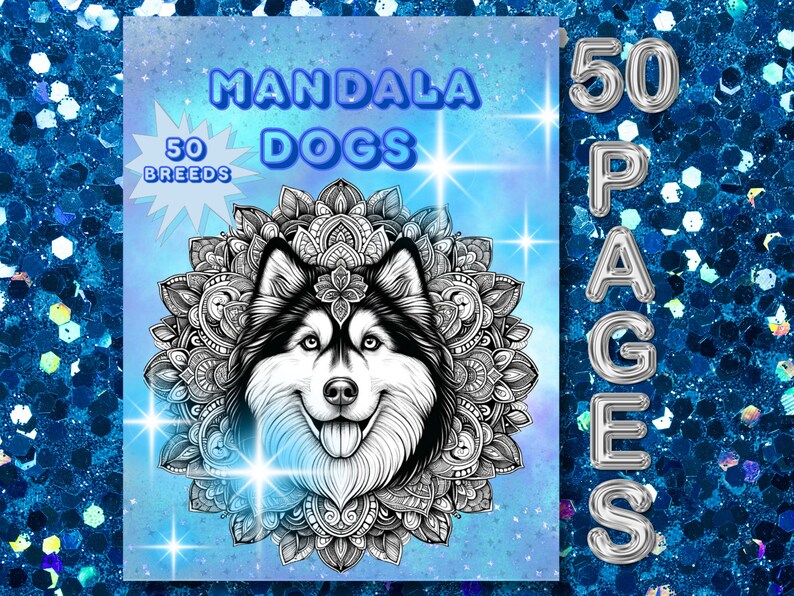 Mandala Dog Breeds Coloring Pages | Mindful Art for Stress Relief ...