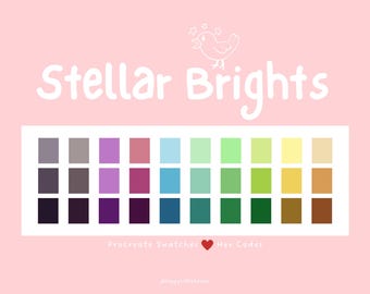 Neon Color Palette | Procreate Swatches | iPad Illustration | HEX Codes ...