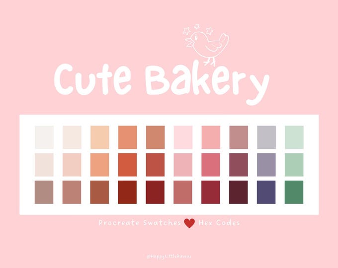 Pastel Goth Color Palette, Hex Codes, Rgb Codes, Procreate Swatches ...
