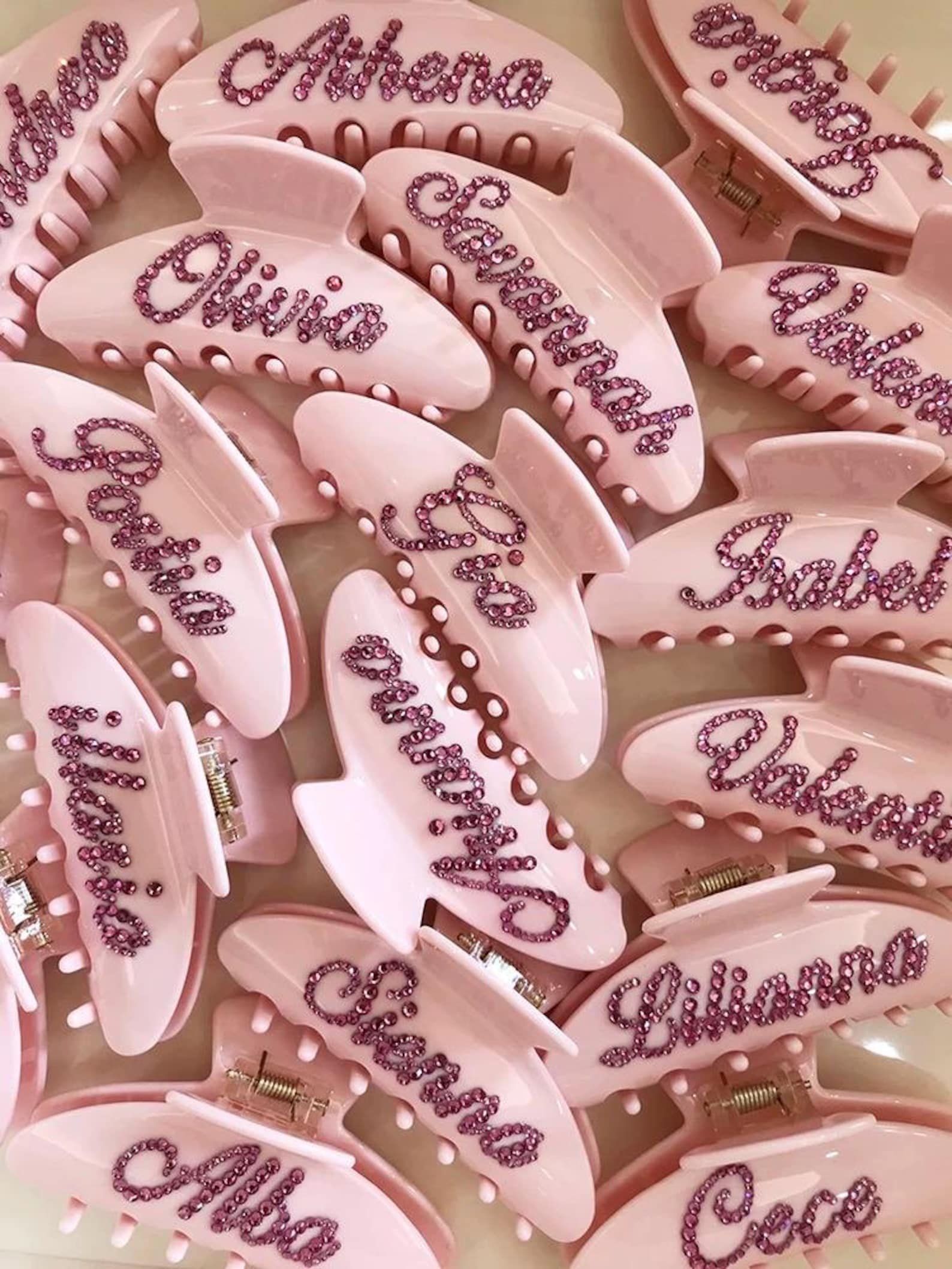 Personalized Name Hair Claw Custom Hair Claw Hair Clip Bridesmaid Gift ...