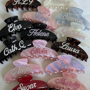 Personalized Name Hair Claw| Custom Hair Claw Hair Clip| Bridesmaid ...
