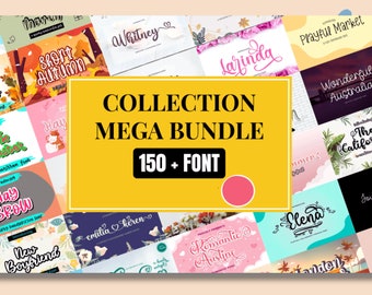 The Delightful Font Bundle, Display Font, Cricut Font, Vintage Font, Baby Font, Retro Font - Etsy