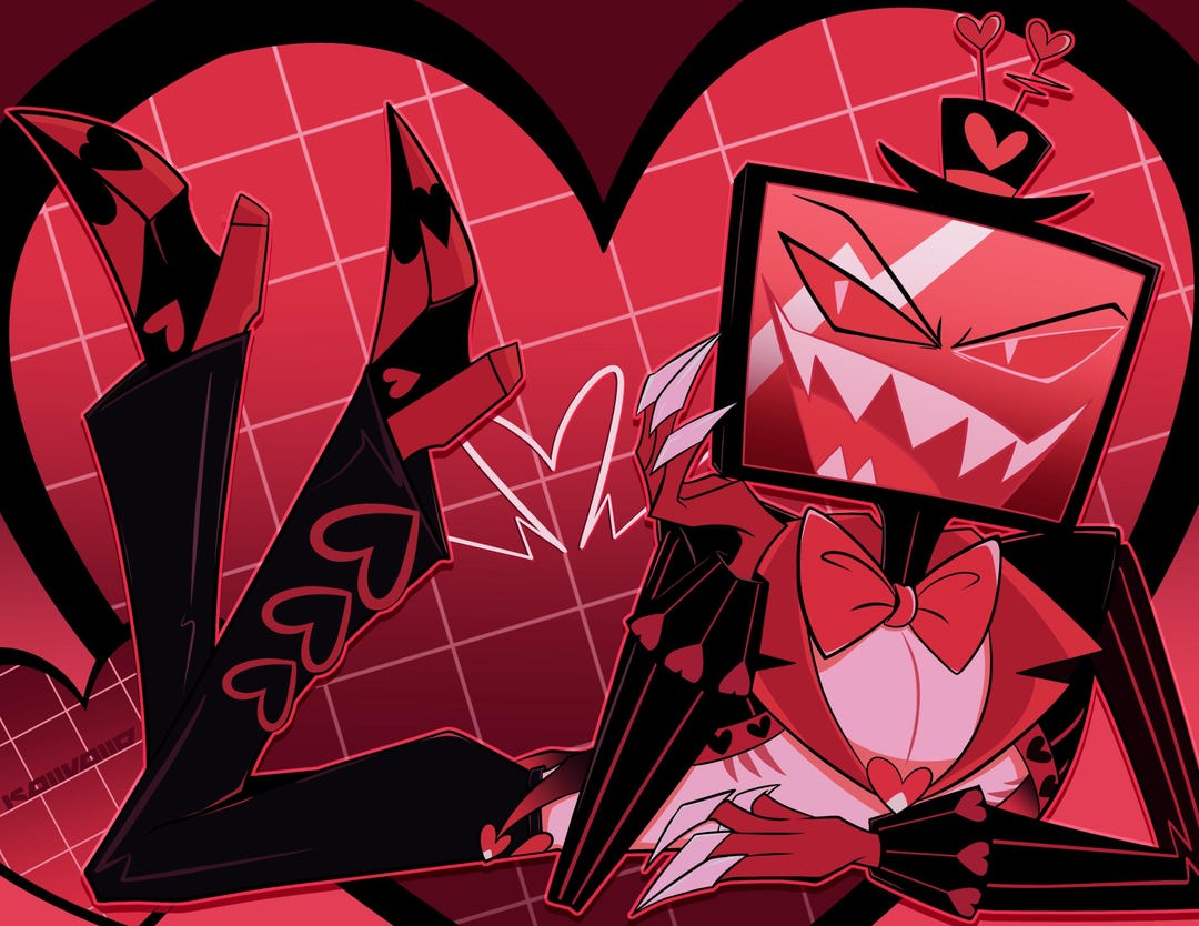 Hazbin Hottest Valentine Vox Print - Etsy